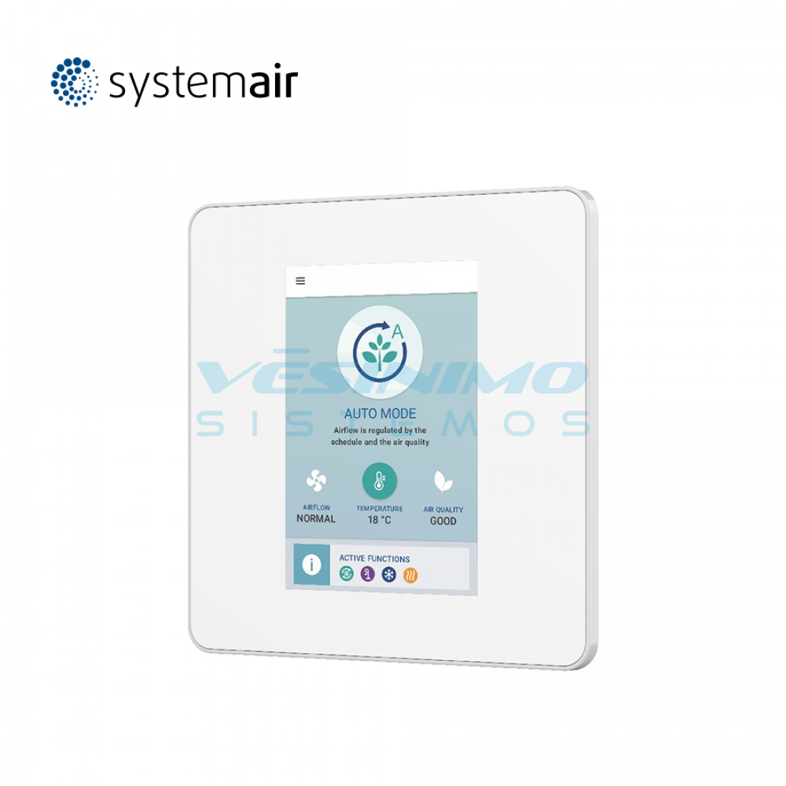 Systemair valdymo pultas SAVE TOUCH baltos spalvos