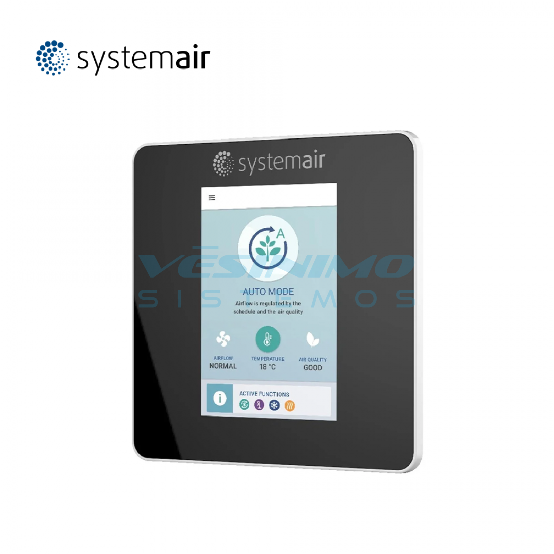 Systemair valdymo pultas SAVE TOUCH juodos spalvos