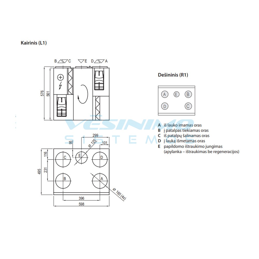 Rekuperatorius Komfovent Domekt R 400 V C6M